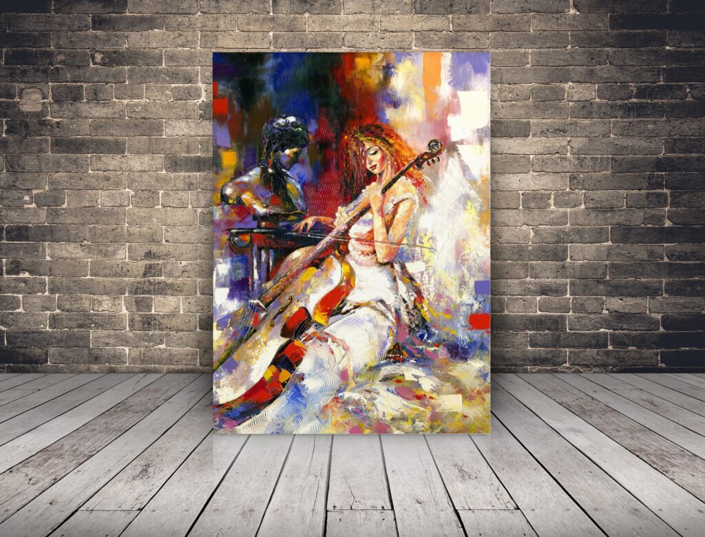 Bild Frau Mit Cello - Fototapetenwelt.de