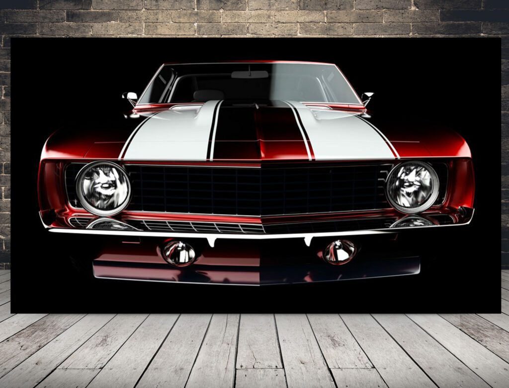 Bild Rotes Auto - Fototapetenwelt.de