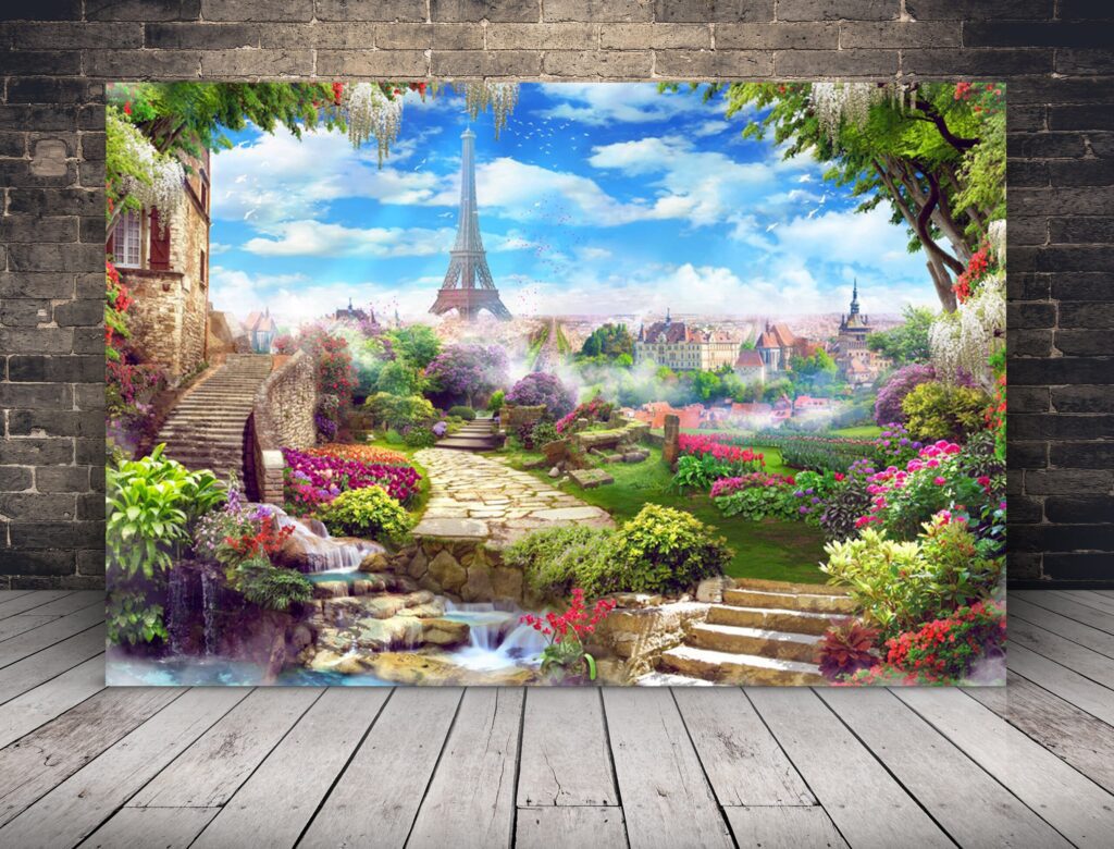 Bild Baum mit Blumen - Fototapetenwelt.de