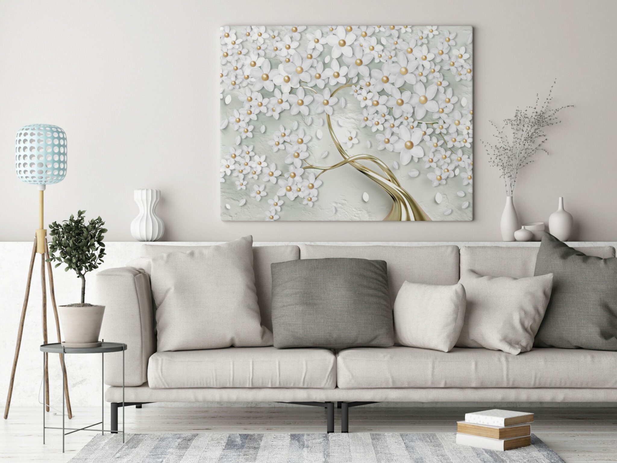 Bild Baum mit Blumen - Fototapetenwelt.de